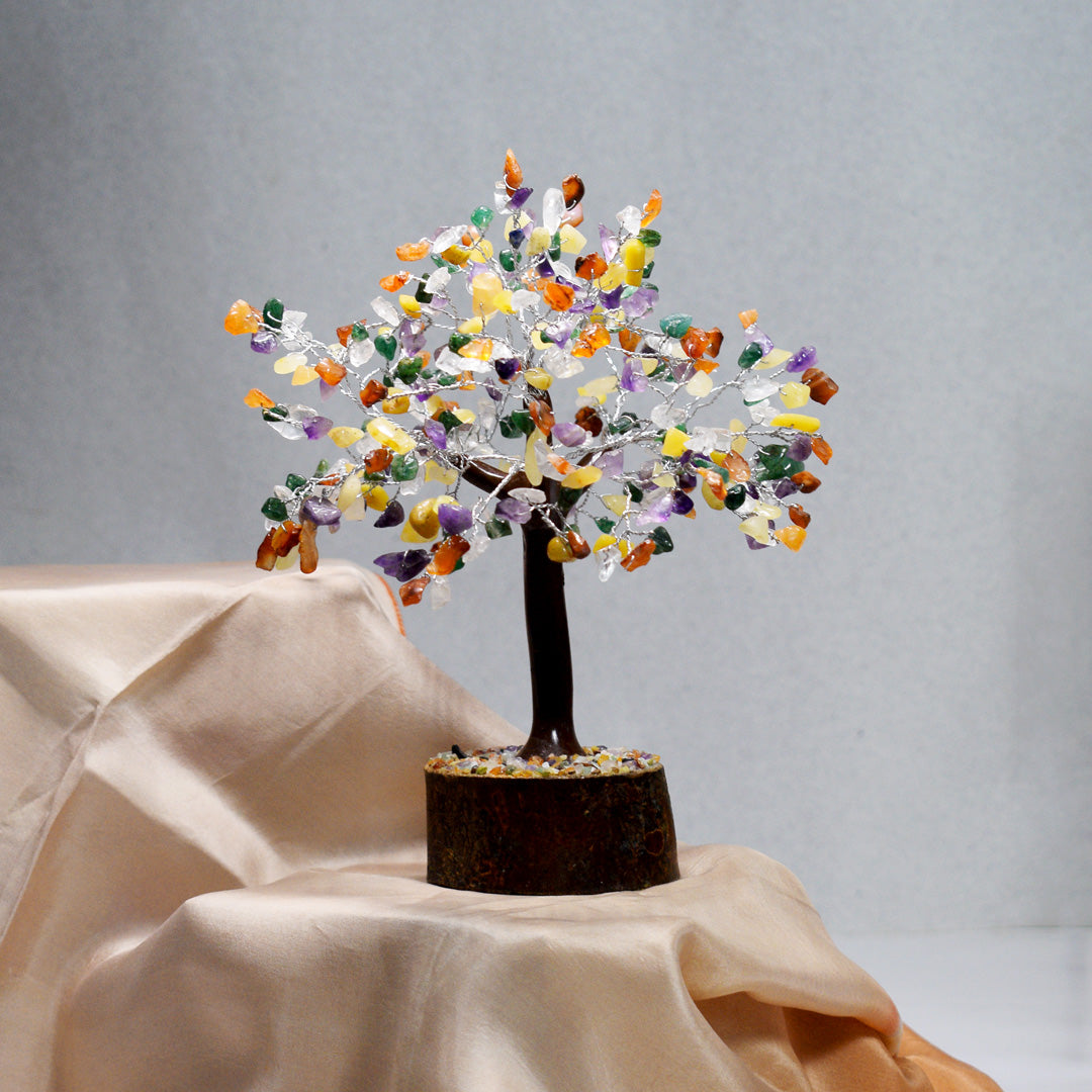 Crystal Mixed Stone Tree Showpieces for Home Decor – Aura Experience Store